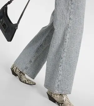 Acne Studios Monogram High-rise Wide-leg Jeans