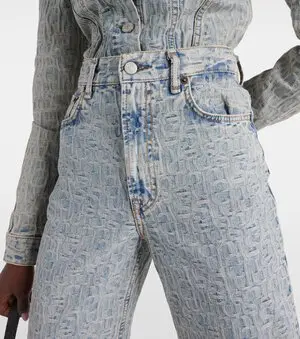 Acne Studios Monogram High-rise Wide-leg Jeans