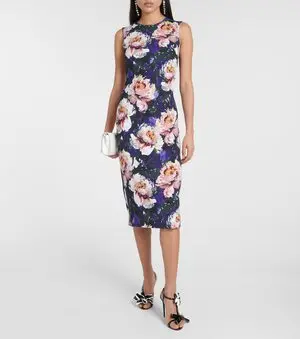 Dolce & Gabbana Floral Embellished Patent Leather Sandals