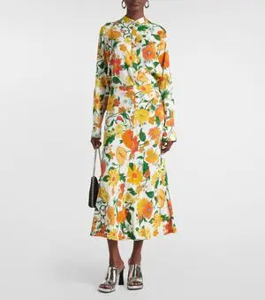 Stella McCartney Floral Cady Maxi Skirt