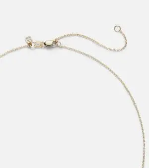 SYDNEY EVAN Love Necklace With Sapphires In 14kt Yellow Gold