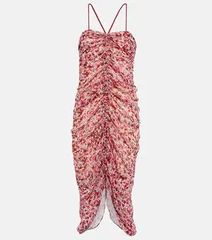 MARANT ETOILE Falone Printed Georgette Midi Dress - Multicoloured