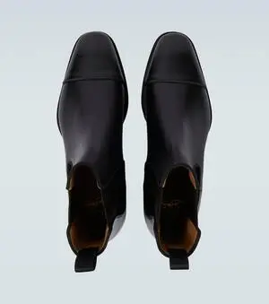 CHRISTIAN LOUBOUTIN Melon Leather Chelsea Boots