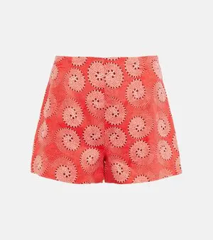 Staud Oscar Printed Linen Shorts - Multicoloured