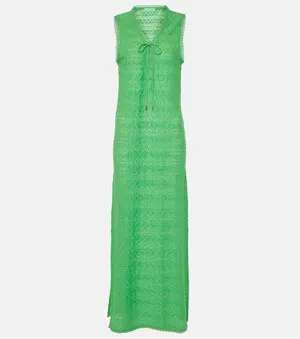 Melissa Odabash Maddie Crochet Maxi Dress - Green
