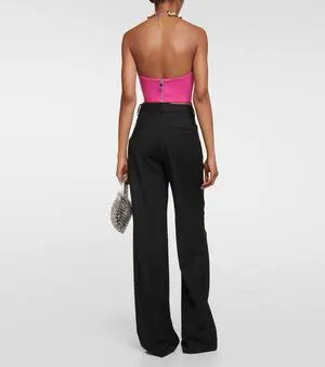 AREA Crystal-embellished Bustier
