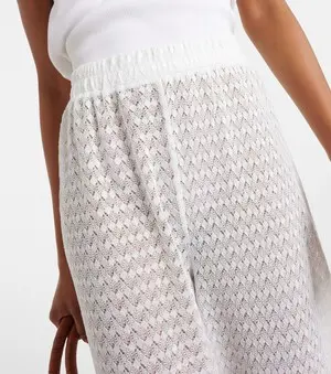 Melissa Odabash Sienna Open-knit Wide-leg Pants