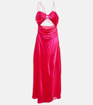 THE SEI Asymmetric Silk Satin Gown