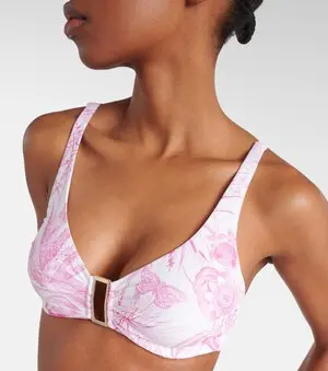 Melissa Odabash Bel Air Printed Bikini Top - Pink