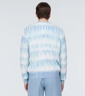 Amiri Logo Cotton And Cashmere-blend Sweater