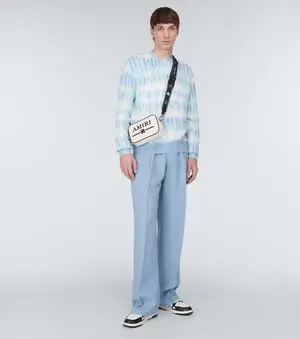 Amiri Logo Cotton And Cashmere-blend Sweater