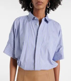 Sacai Melton Cotton Poplin And Wool Minidress