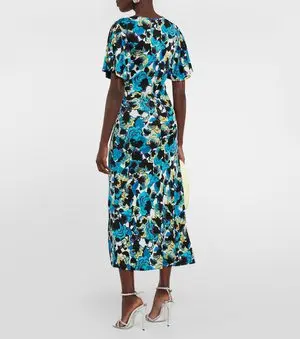 Diane Von Furstenberg Zetna Floral Jersey Midi Dress