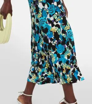 Diane Von Furstenberg Zetna Floral Jersey Midi Dress