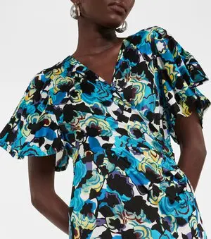 Diane Von Furstenberg Zetna Floral Jersey Midi Dress