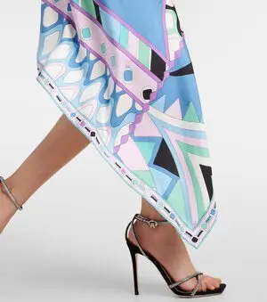 Emilio Pucci Vivara Halterneck Silk Midi Dress