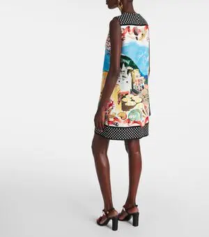 Dolce & Gabbana Capri Printed Cotton Mini Dress