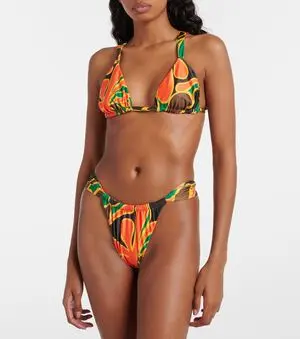 Faithfull The Brand Mary Printed Bikini Top
