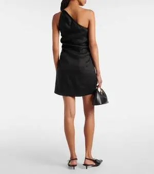Faithfull The Brand Marga Gathered Linen Minidress