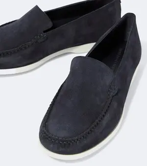 Manolo Blahnik Monaco Suede Loafers - Blue