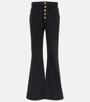 Ulla Johnson Ulla Johnson Lou High-Rise Flared Jeans Black
