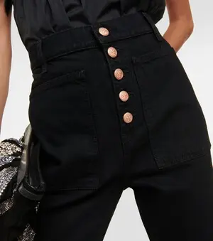 Ulla Johnson Lou High-rise Flared Jeans - Black