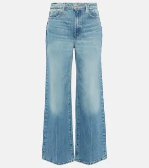 FRAME Le Jane High-rise Wide-leg Jeans In Varsity Blues - Blue