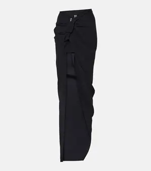 Rick Owens High-rise Asymmetric Maxi Skirt - Black
