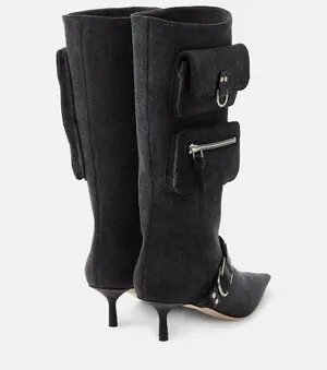 Blumarine Jeanne Knee-high Denim Boots