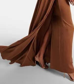Alex Perry Caped Satin Gown