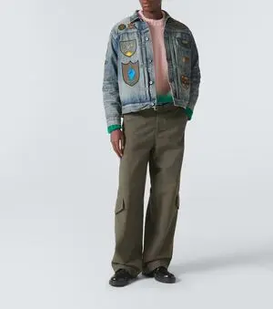 Sacai X Mark Gonzales Patchwork Denim Jacket