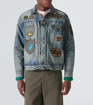 Sacai X Mark Gonzales Patchwork Denim Jacket