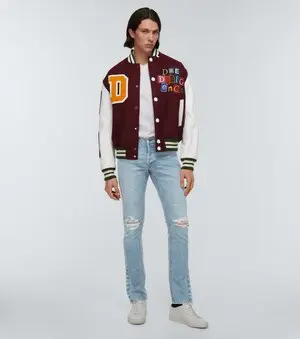 DUE DILIGENCE Slim-fit Distressed Jeans