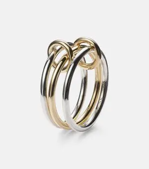 SPINELLI KILCOLLIN Solarium Linked Rings In 18kt Yellow Gold And Sterling