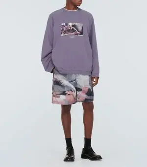 Undercover X Helen Verhoeven Printed Above-the-knee Shorts
