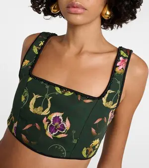 Agua Bendita Embroidered Crop Top
