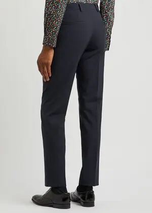 BOSS Slim-leg Stretch-wool Trousers