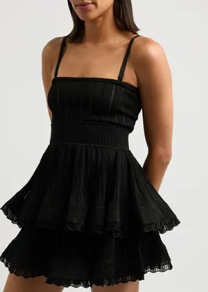 Alaïa Crinoline Ribbed-knit Top With Detachable Straps