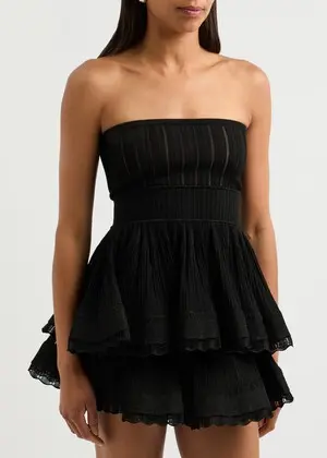Alaïa Crinoline Ribbed-knit Top With Detachable Straps