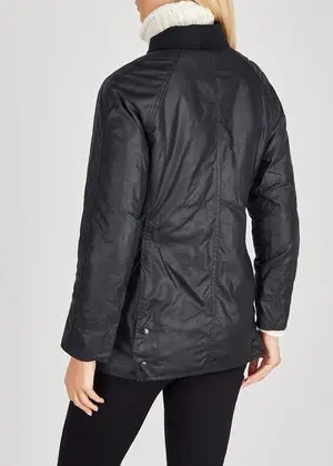 Barbour Beadnell Waxed Cotton Jacket - Navy