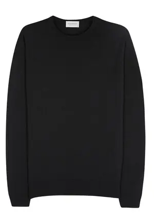 John Smedley Lundy Fine-knit Merino Wool Jumper - Black