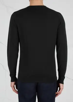 John Smedley Lundy Fine-knit Merino Wool Jumper - Black