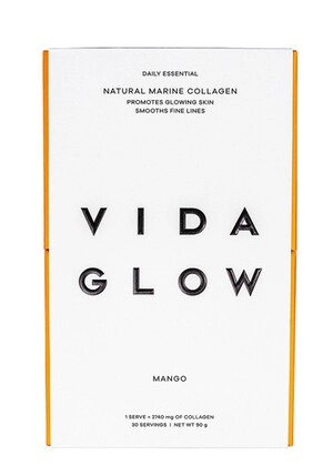VIDA GLOW Natural Marine Collagen Sachets Supplements, Metal - Mango