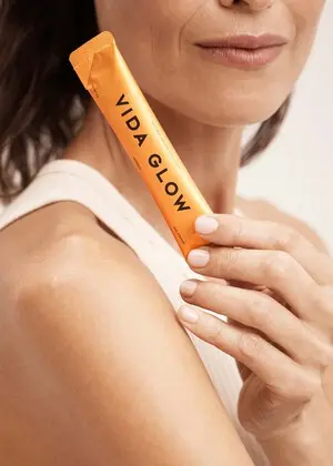 VIDA GLOW Natural Marine Collagen Sachets Supplements, Metal - Mango