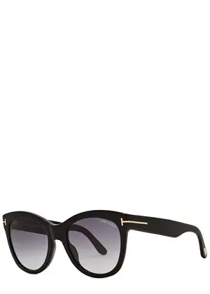 TOM FORD Wallace Round Frame Sunglasses - Black