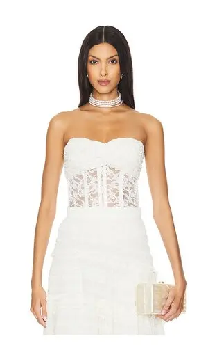 Rokh Twisted Knot Laced Corset - Ivory