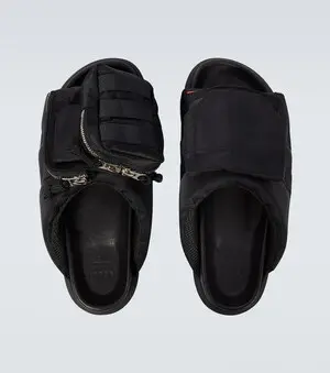 Sacai Padded Pocket Slides With Zip Detail