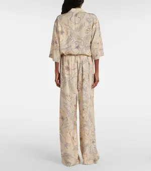 Dries Van Noten Floral Wide-leg Pants