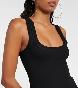 Jacquemus Le Debardeur Ribbed Cotton Tank - Black