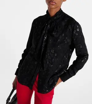 Versace Jacquard Satin Blouse